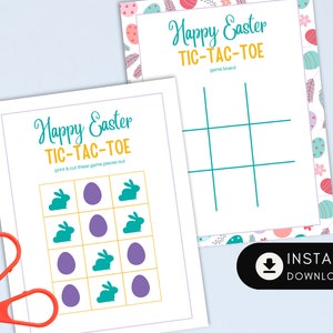 Easter Tic-tac-toe Game: Printable Kids Activity (PDF Download) - Etsy