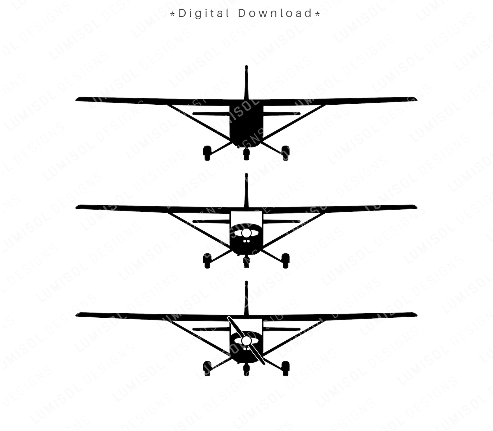 Cessna 172 SVG | Prop Plane | Aviation Vectors - Etsy