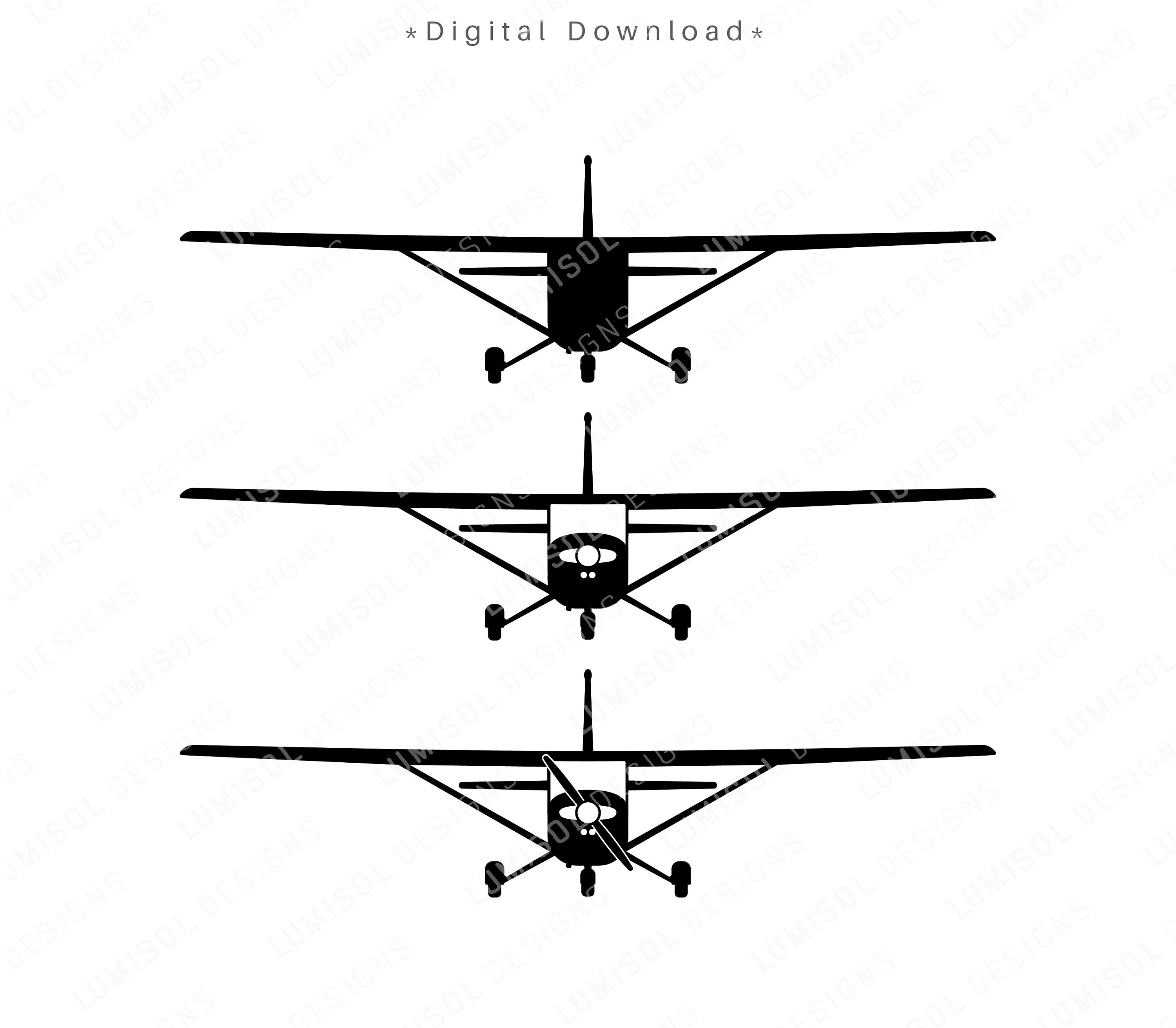 Cessna 172 SVG | Prop Plane | Aviation Vectors - Etsy