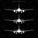 Boeing 767 SVG Vector Files | Passenger Airliner Png Transparent ...