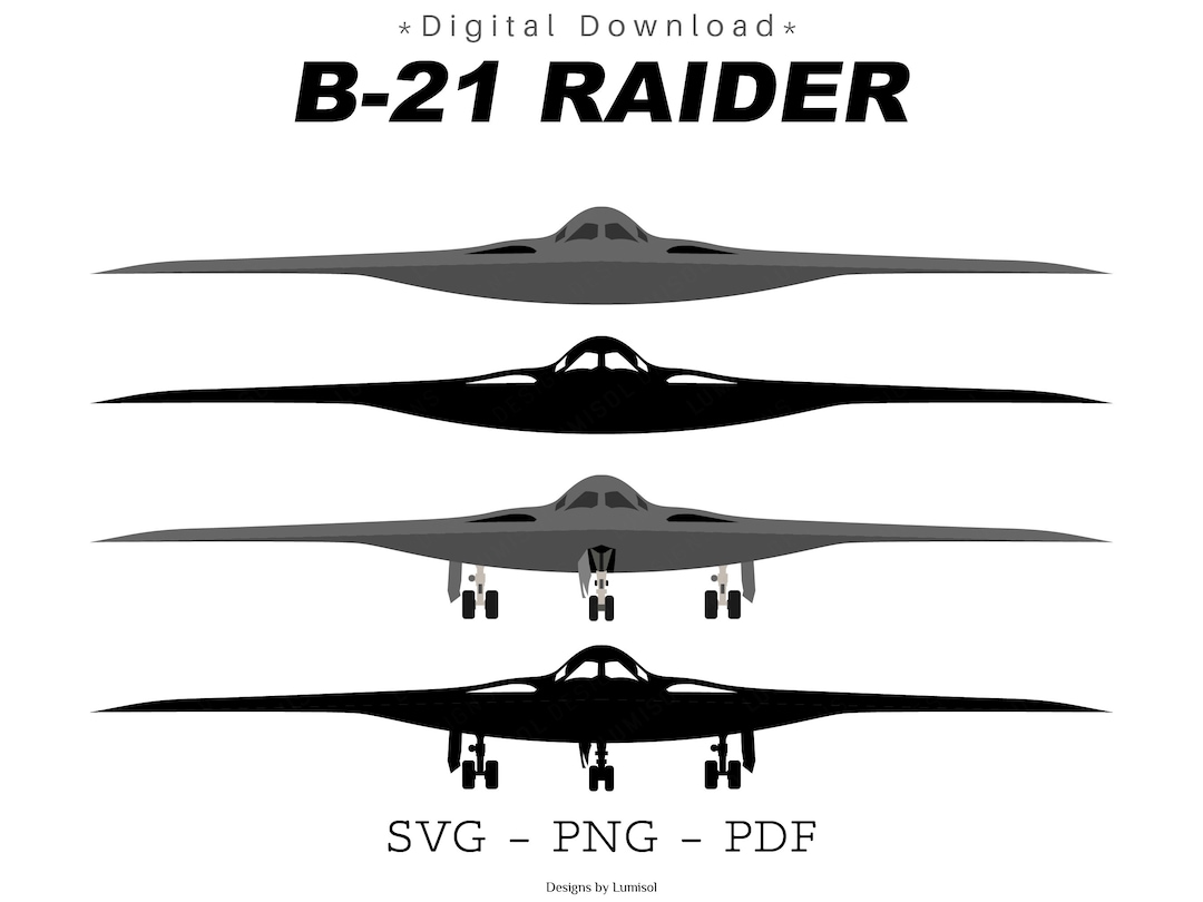 B21 Raider Stealth Bomber SVG | Neue Jet Clipart der 6. Generation ...