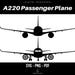 Airbus A220 SVG Vector Files | Passenger Airplane Png | Transparent ...