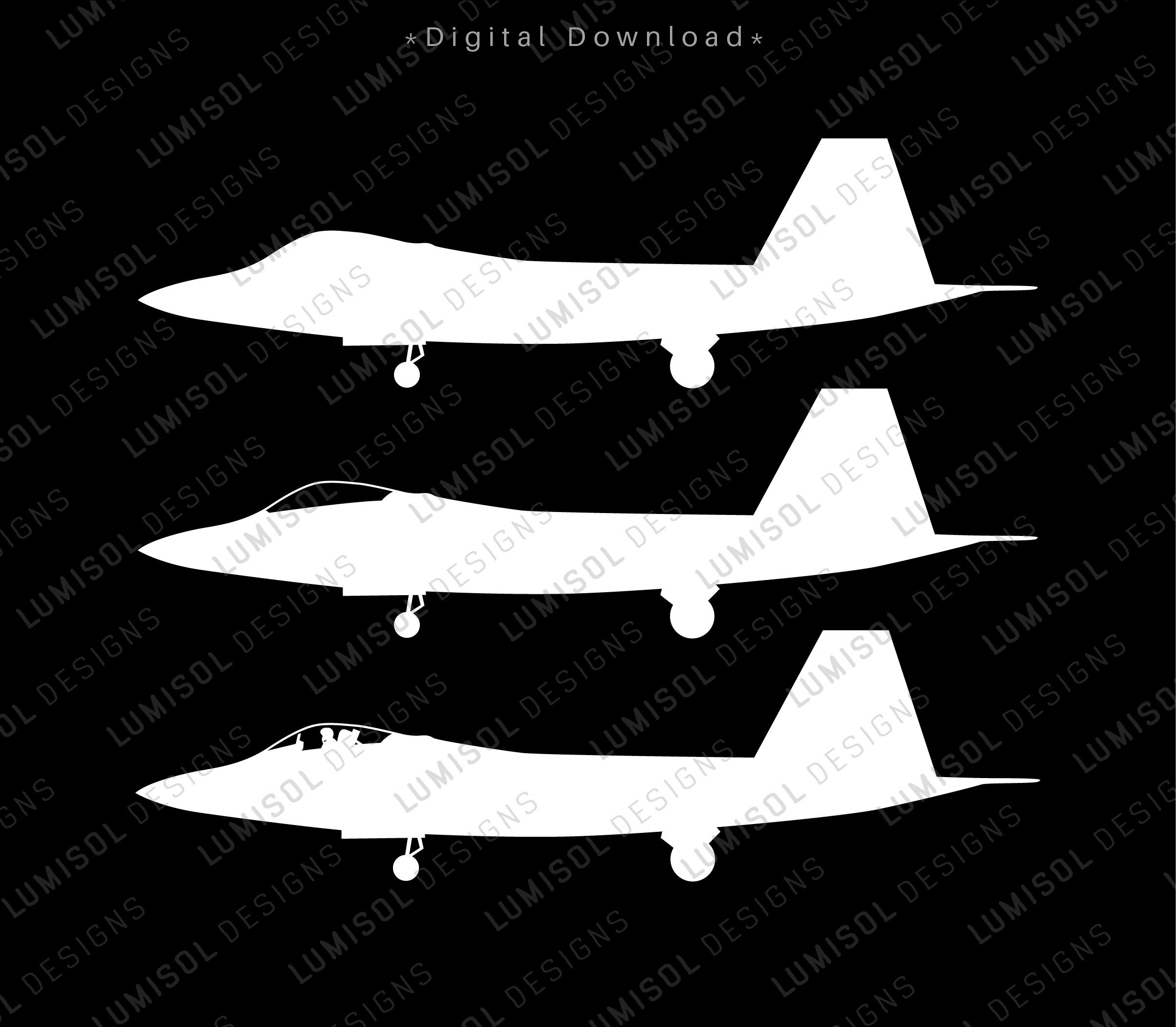 Fighter Jet Side View F22 Raptor SVG - Etsy Canada