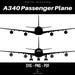 Airbus A340 SVG Vector Files | Passenger Airplane Png | Transparent ...