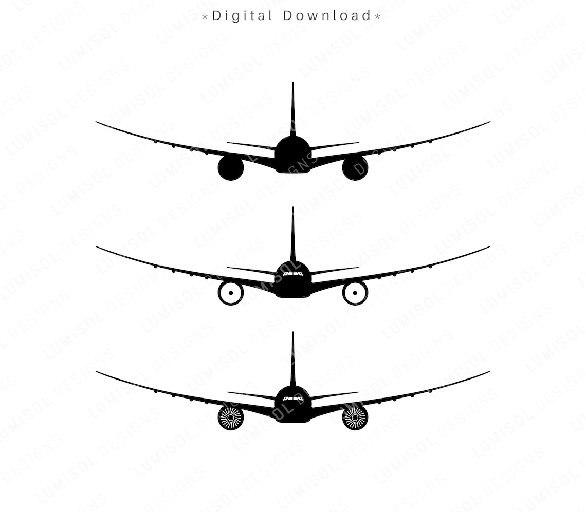 Boeing 777 SVG Vector Files: Aviation Clipart (instant Download) - Etsy