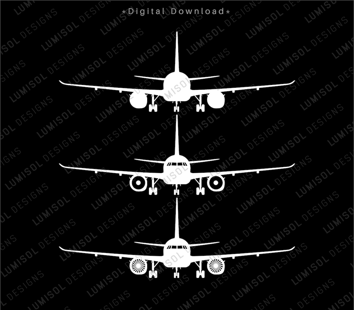 Airbus A320 Neo SVG: Airplane Clipart Vector Files (digital Download ...
