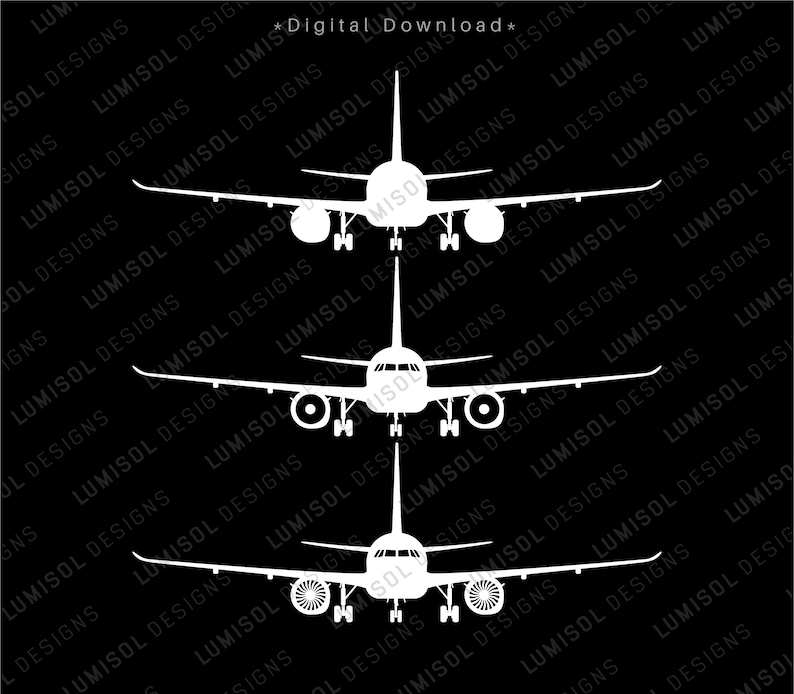 Airbus A320 Neo SVG: Airplane Clipart Vector Files (digital Download ...