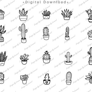 85 Cute Cactus and Succulent SVG MEGA BUNDLE | Desert Plant Set | Cut ...