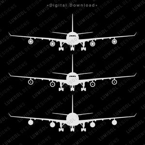 Airbus A340 SVG Vector Files | Passenger Airplane Png | Transparent ...