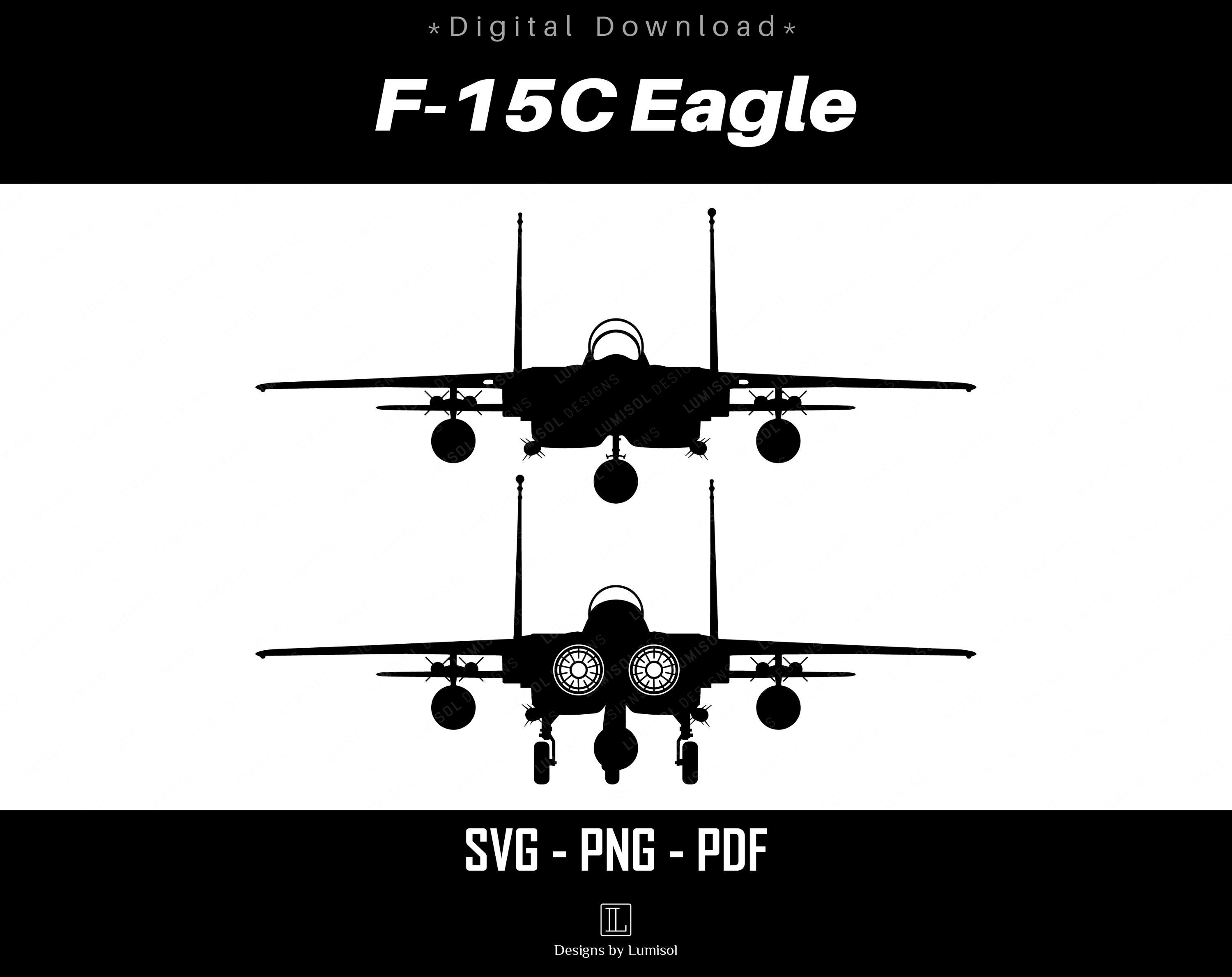 F15 Eagle SVG | Military Jet Vector File | Commercial Use - Etsy