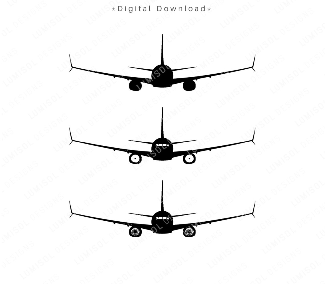 Airplane SVG Boeing 737 MAX Vector Files Passenger Aeroplane Png ...