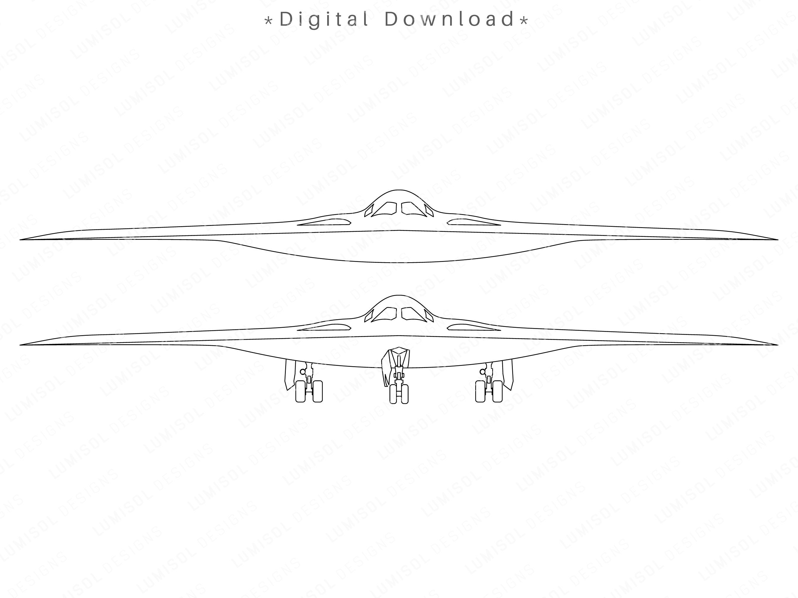 B21 Raider Stealth Bomber SVG New 6th Generation Jet Clipart Perfect ...
