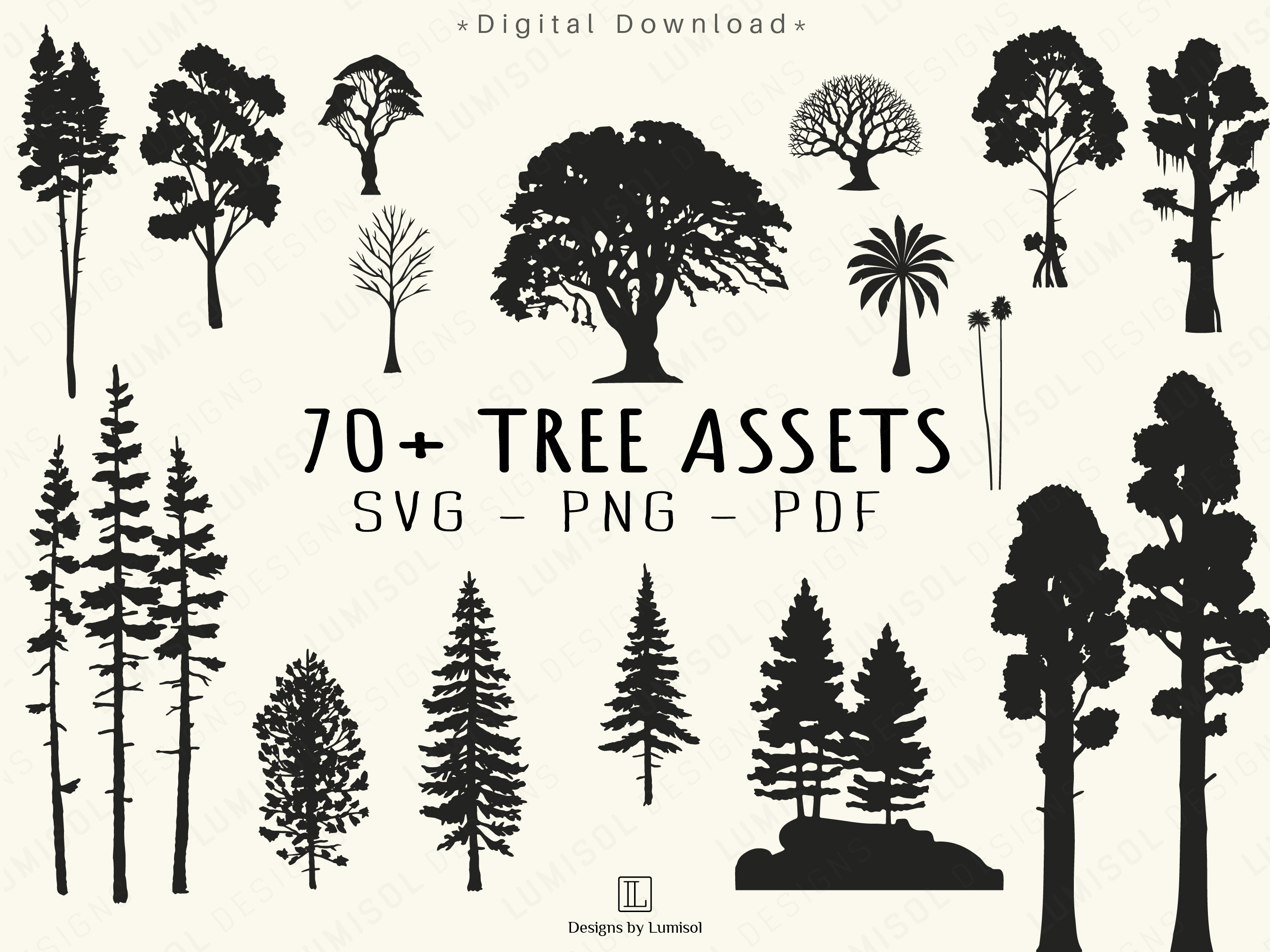 Vintage Tree Silhouette