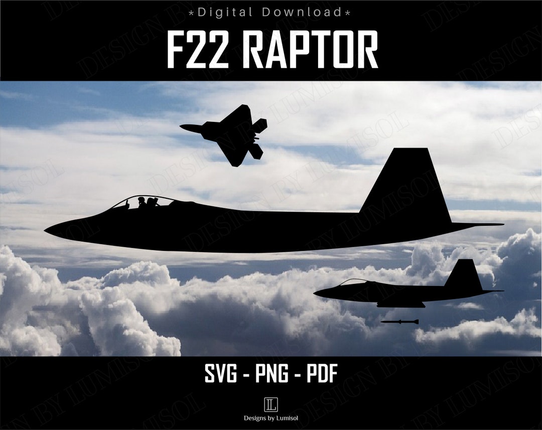 F22 Raptor SVG BUNDLE / Fighter Jet Svg / US Air Force Png / Aviation ...
