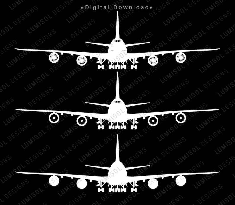 Boeing 747 Jumbo Jet SVG: Aviation Clipart (digital Download) - Etsy