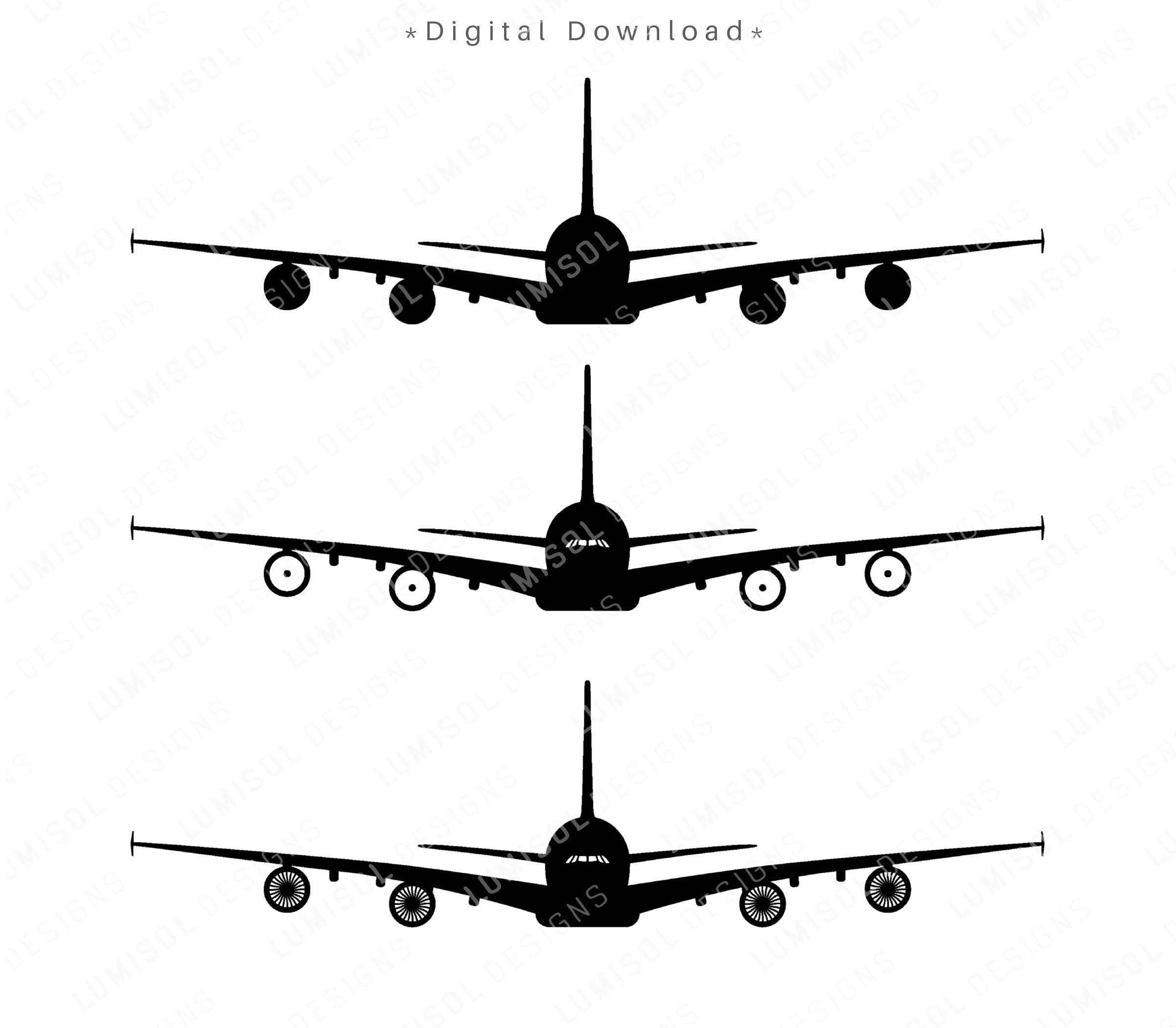 Airplane SVG Airbus A380 Vector Files Passenger Aeroplane - Etsy Canada