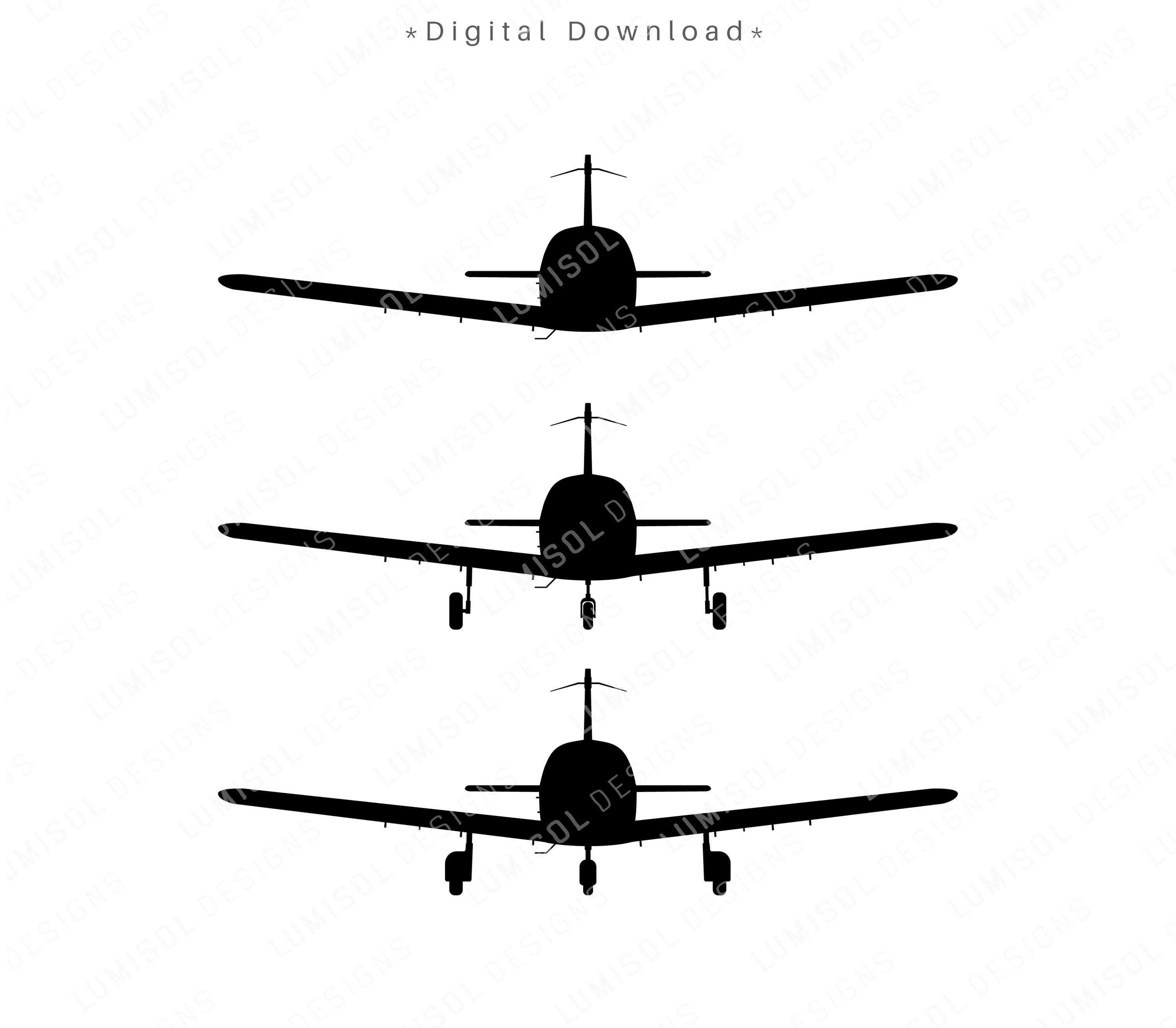 Piper Warrior & Arrow Cherokee SVG | Prop Plane | Aviation Vectors - Etsy