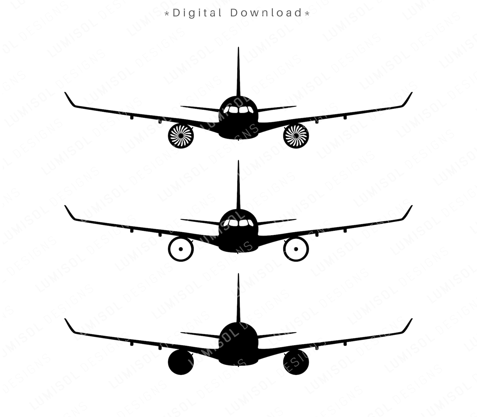 Airbus A220 SVG Vector Files | Passenger Airplane Png | Transparent ...