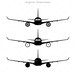 Airbus A220 SVG Vector Files | Passenger Airplane Png | Transparent ...