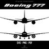 747-800 Airliner Aircraft Pack (SVG & PNG Formats) Digital Civilian ...