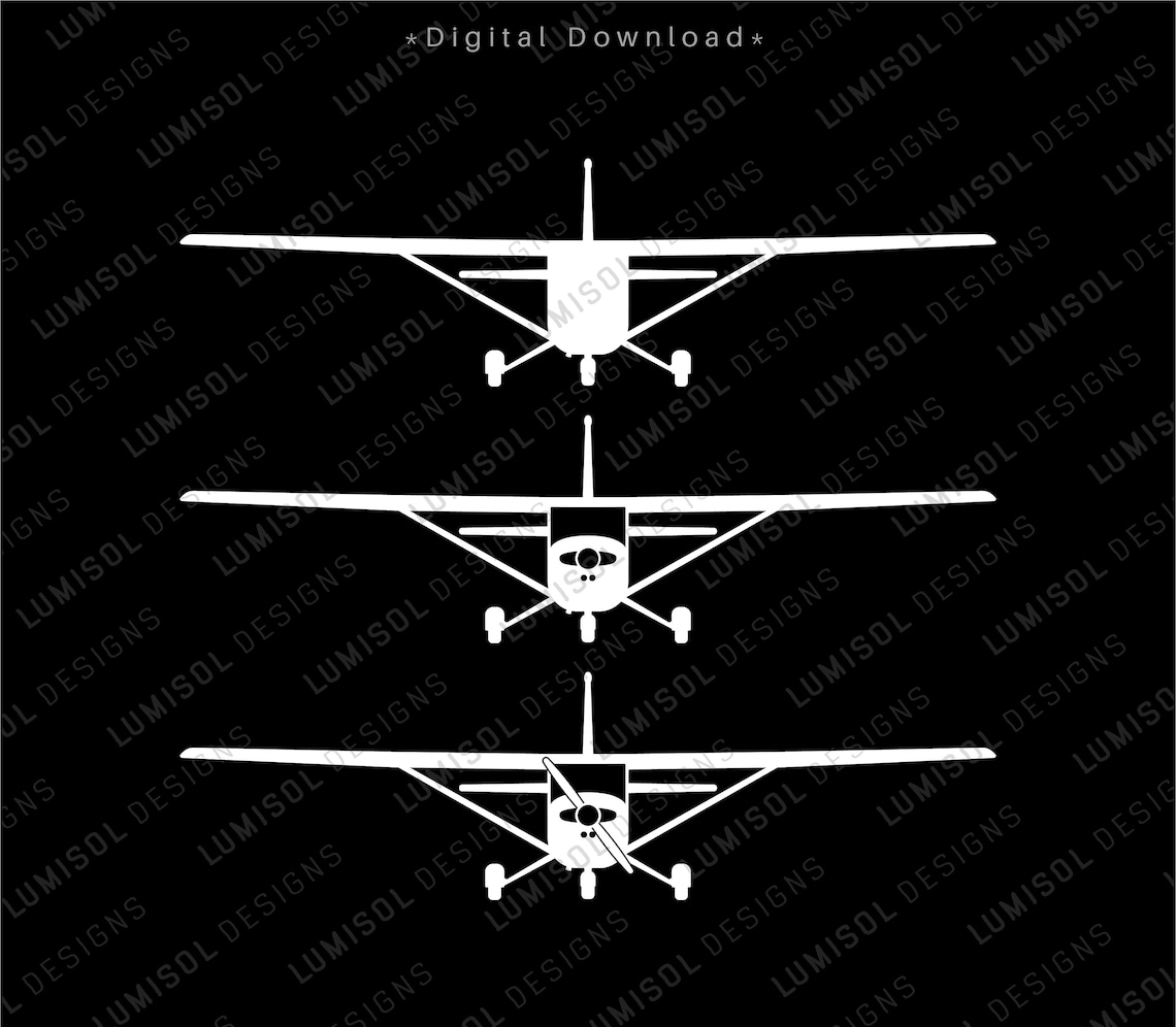 Cessna 172 SVG Prop Plane Aviation Vectors - Etsy