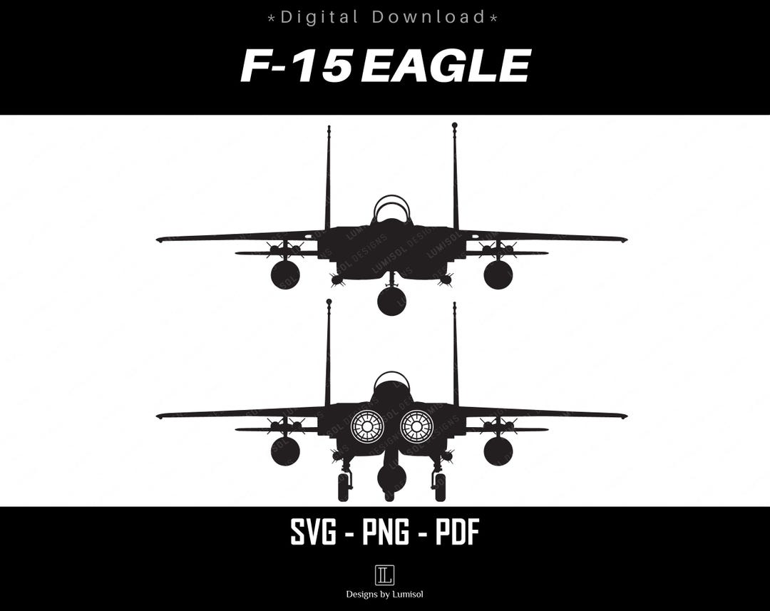 F15 Eagle SVG Military Jet Vector File Commercial Use - Etsy