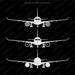 Airbus A220 SVG Vector Files | Passenger Airplane Png | Transparent ...