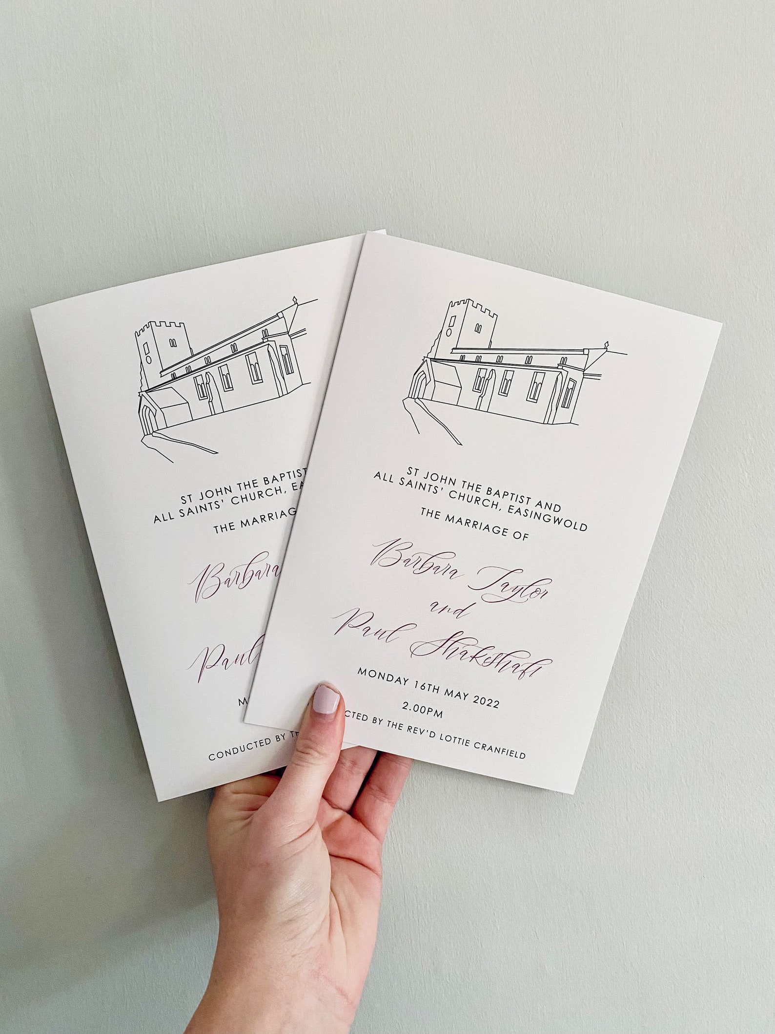 Church Illustrated Order of Service - Etsy UK