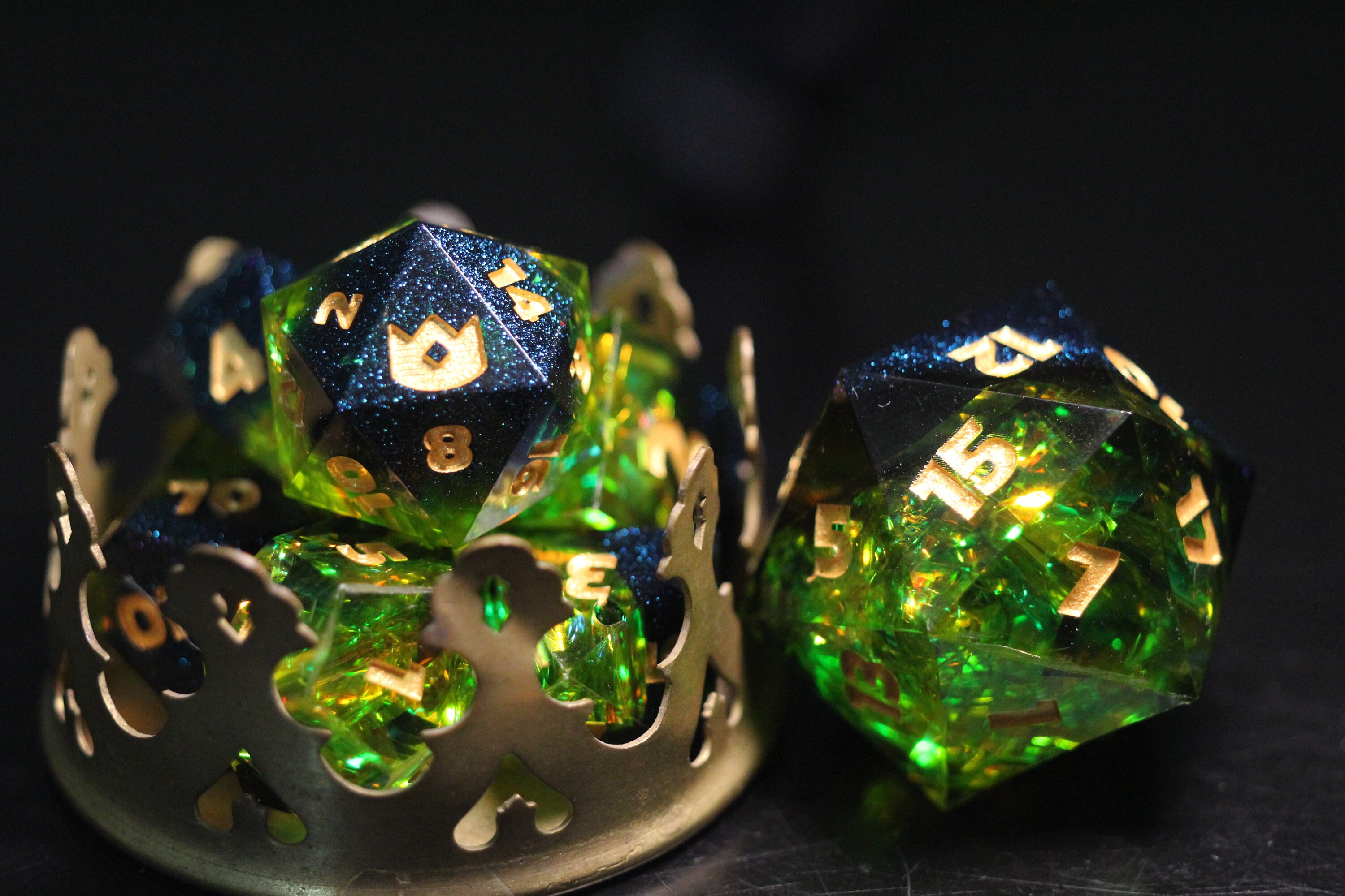 Custom Hand Made Sharp Edged Dice Set for Dungeons and Dragons and ...