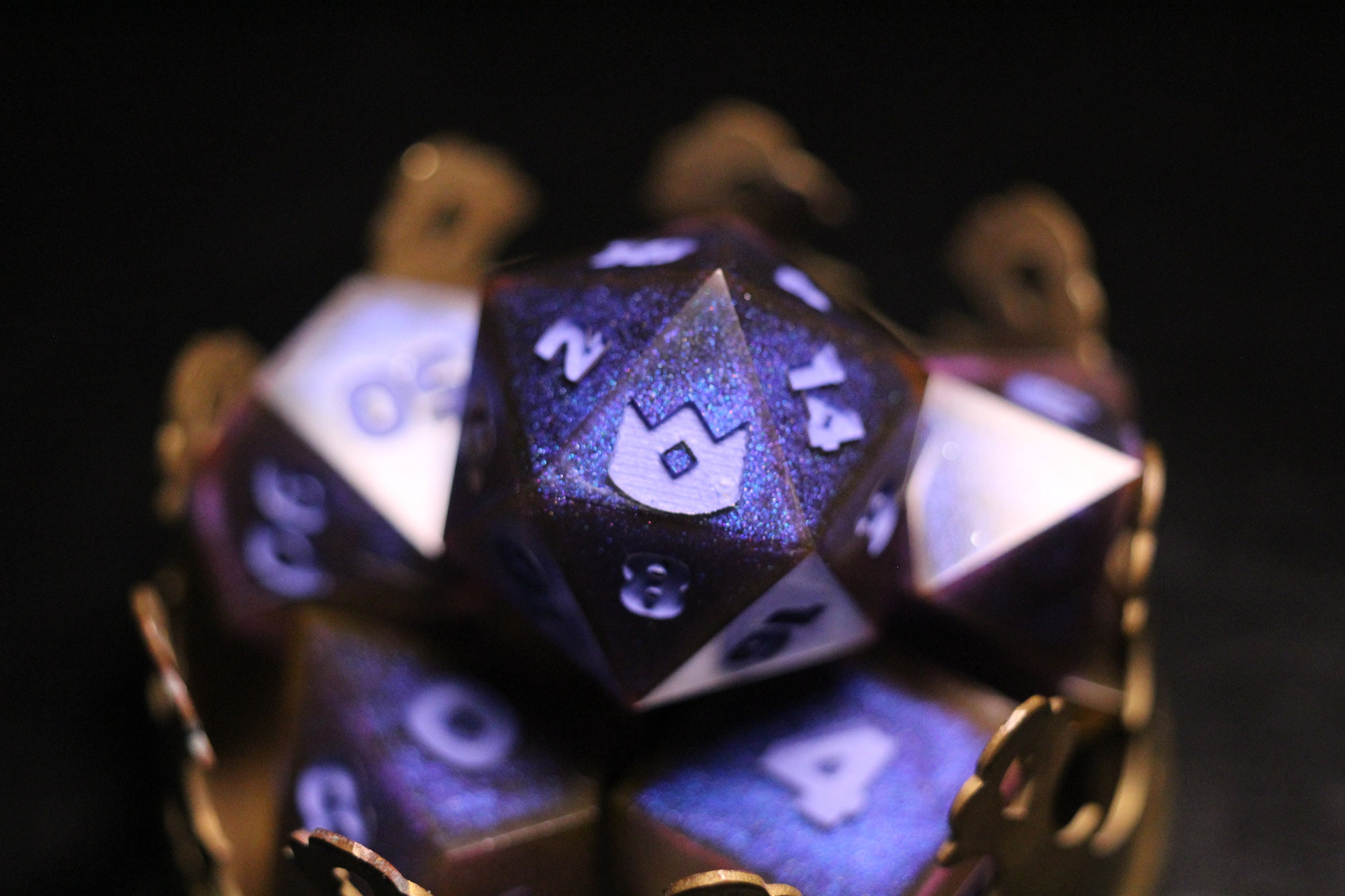 Custom Hand Made Sharp Edged Dice Set for Dungeons and Dragons and ...