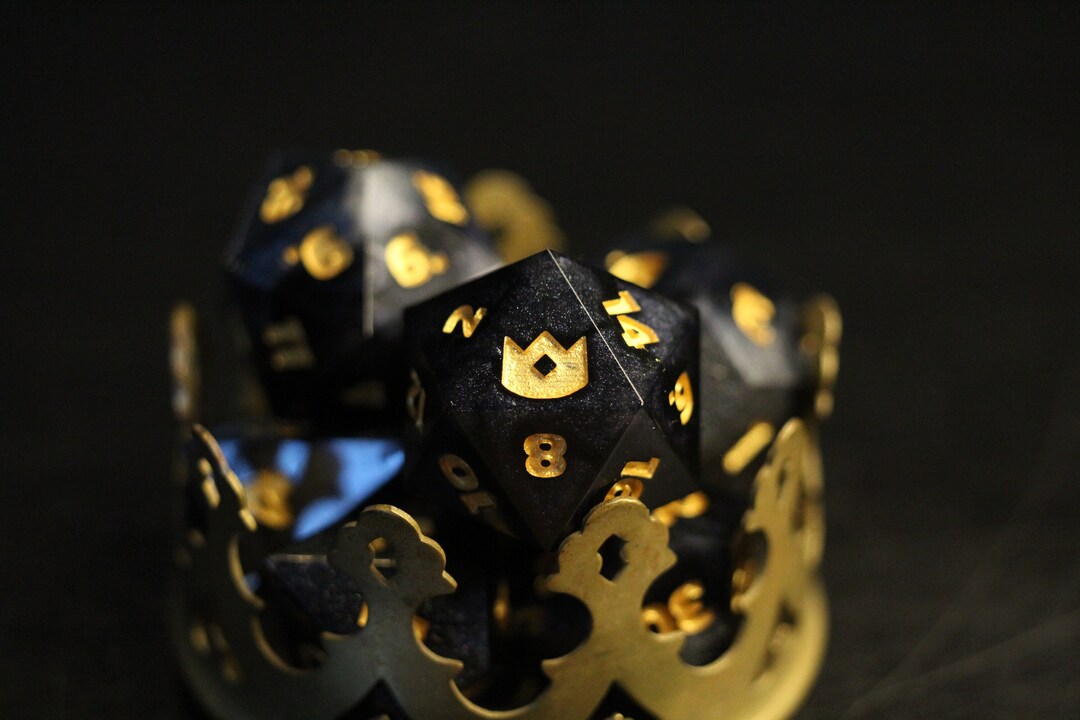 Hand Made Sharp Edged Dice Set for Dungeons and Dragons and Other ...