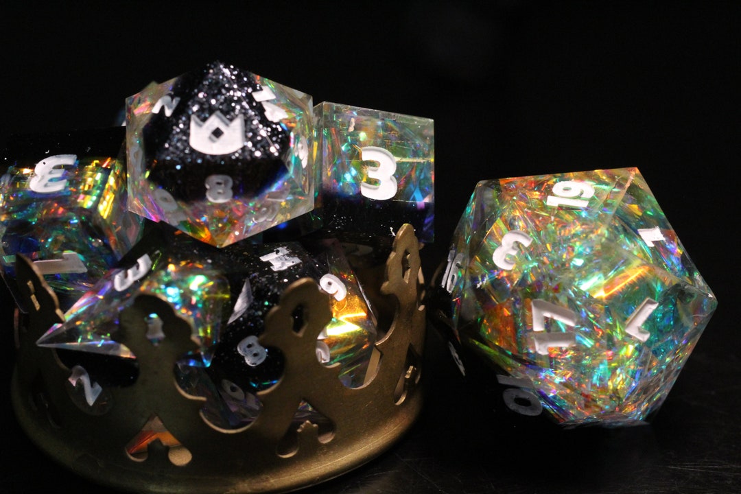 Custom Hand Made Sharp Edged Dice Set for Dungeons and Dragons and ...