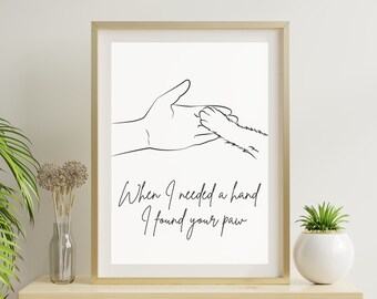 Dog Paw High Five Print - Etsy