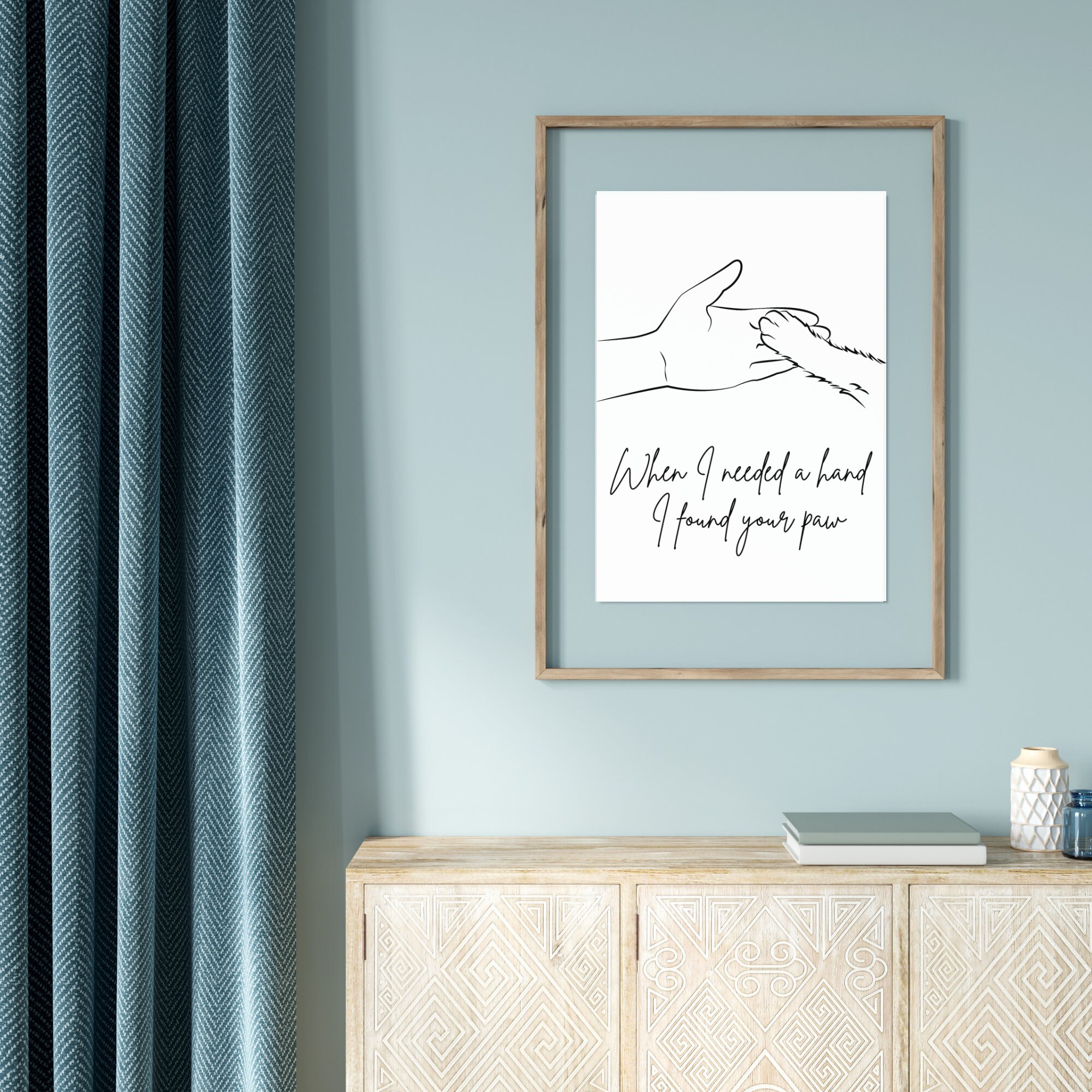 When I Needed a Hand I Found Your Paw Paw Promise Wall Art High-five ...