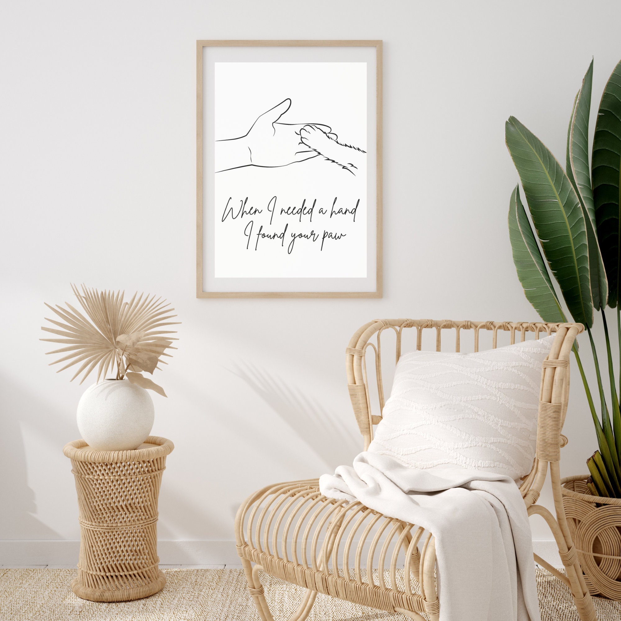 When I Needed a Hand I Found Your Paw Paw Promise Wall Art High-five ...