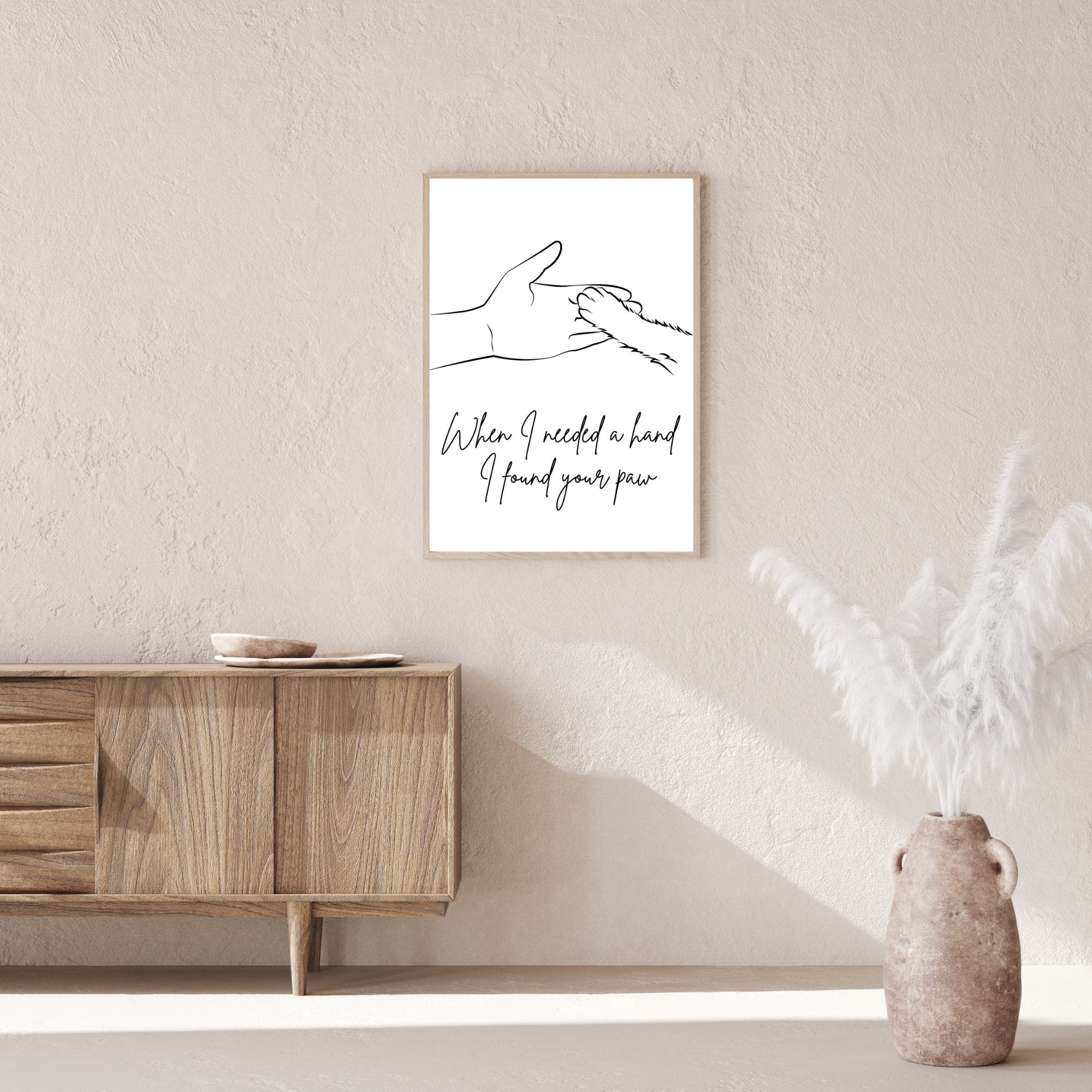 When I Needed a Hand I Found Your Paw Paw Promise Wall Art High-five ...