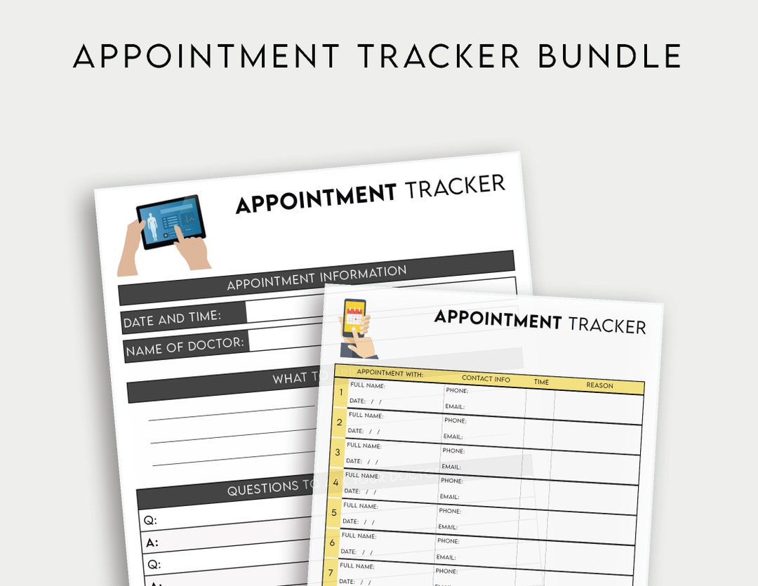 Appointment Tracker Bundle - Etsy
