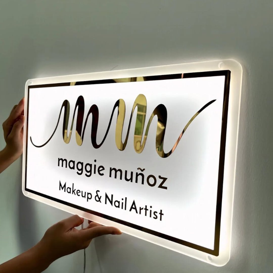 Custom Acrylic Sign Round Acrylic Sign Business Neon - Etsy UK