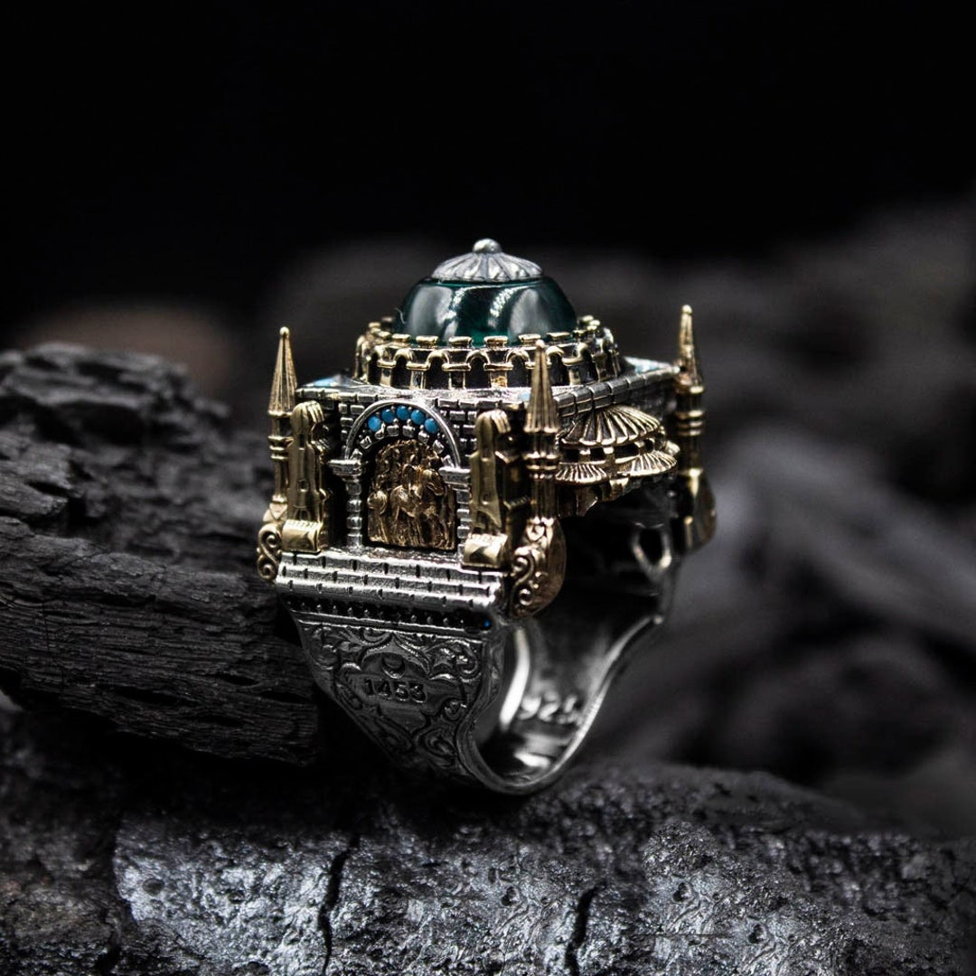 Hagia Sophia Design Silver Man Ring, Conquest of Istanbul Design ...