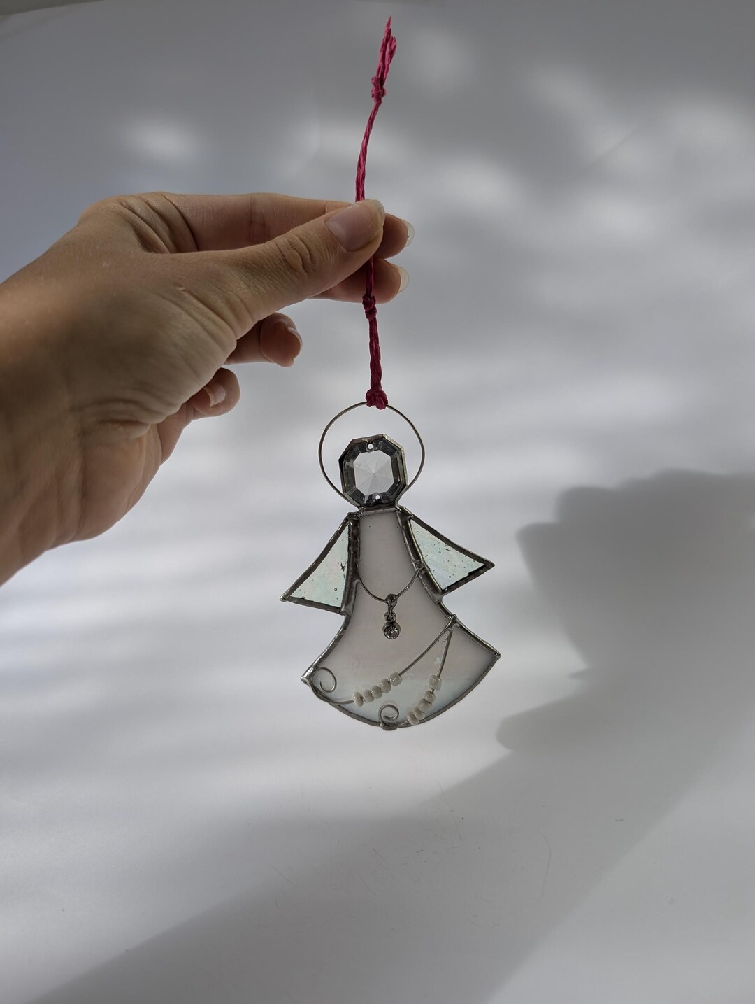 Christmas Stained Glass Christmas Angel Christmas Tree Decoration Gift ...