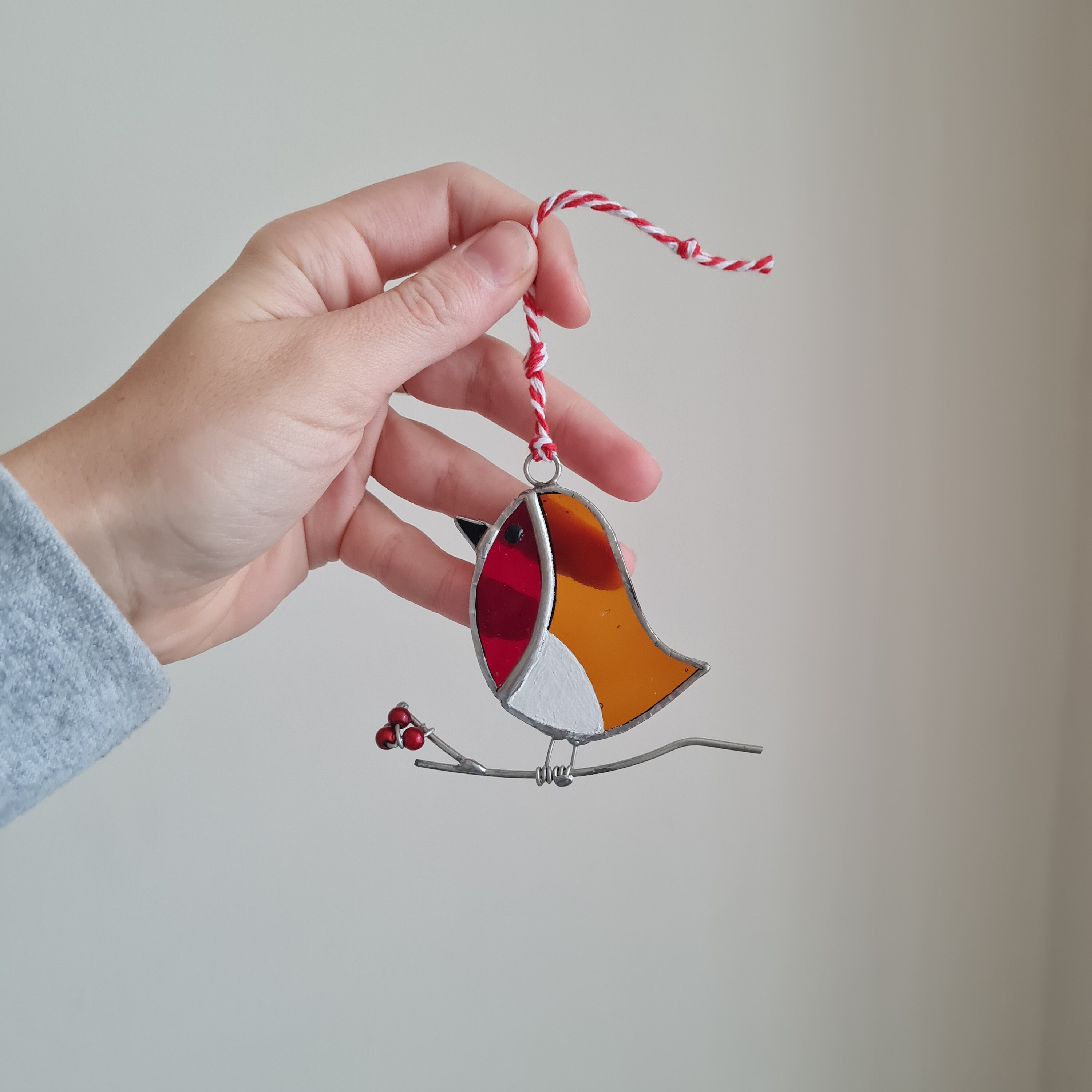 Stained Glass Robin Suncatcher Home Decoration Gift Ideas - Etsy UK