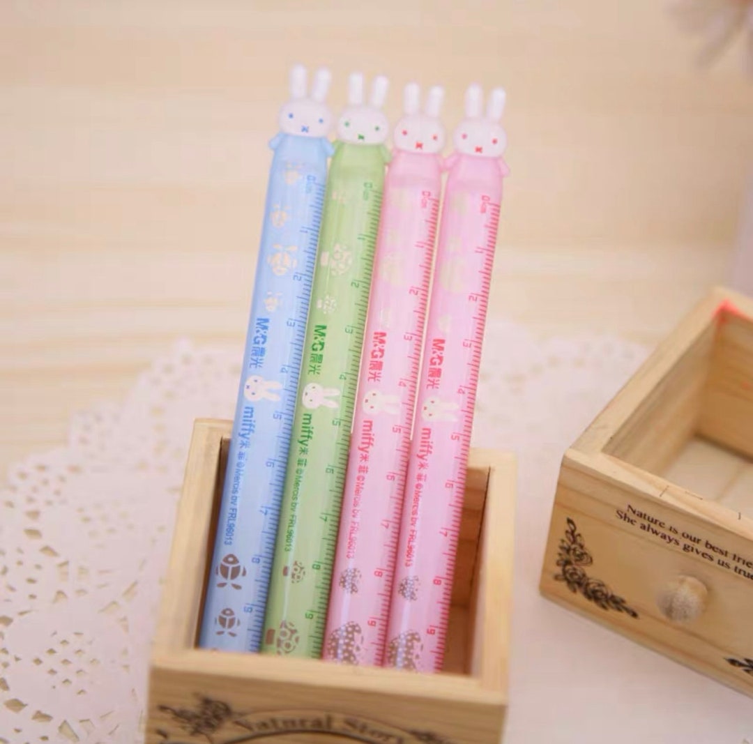 Kawaii Rulers. 3 Colours. Miffy Cute Cartoon Characters. Stationery ...