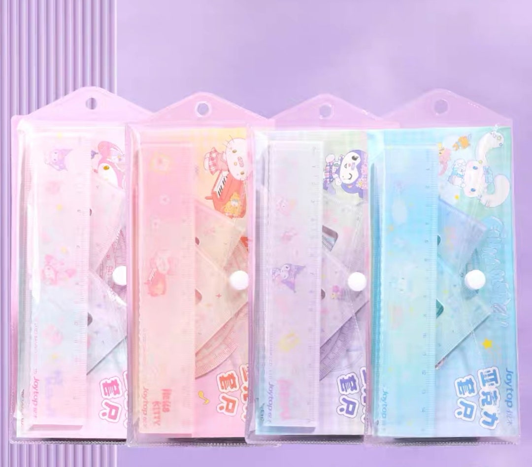 Kawaii Ruler Set 4pcs. Cute Japanese Anime. Stationery - Etsy