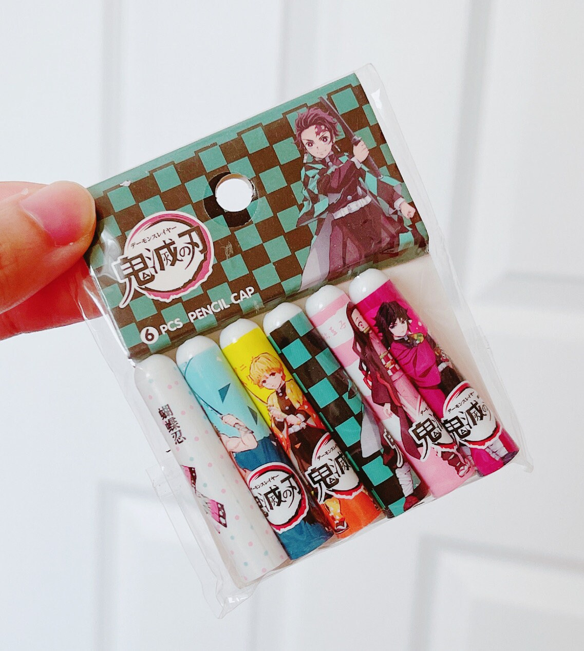 Demon Slayer. Japanese Anime Manga. Pencil Caps. Set of 6. Stationery ...
