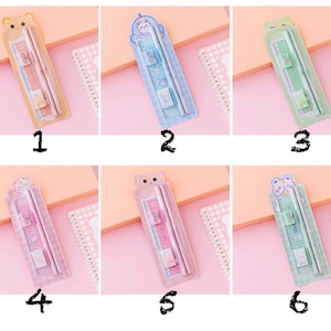 Stationery Gift Set of 5 Items. Kawaii Cute Cartoon Animals - Etsy