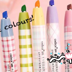 Retractable Highlighters. Box Set of 6 Colours. Macaron Colours ...