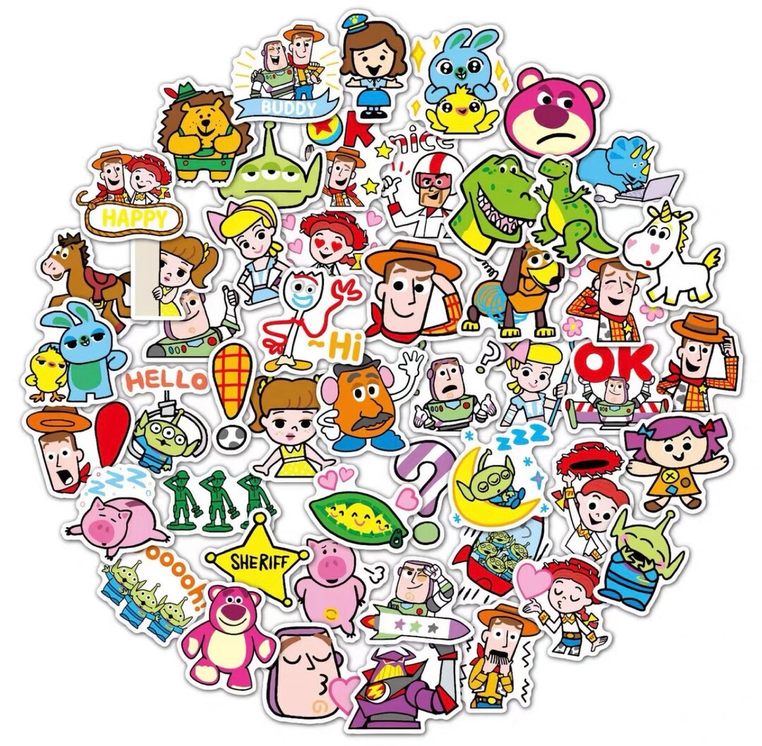 Stickers 50pcs Anime Cartoon Scrapbooking Gifts Embellishment - Etsy