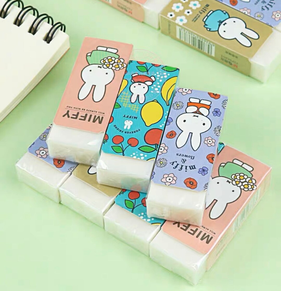 Miffy Eraser Rubber. Cute Kawaii Cartoon Character. Stationery. - Etsy