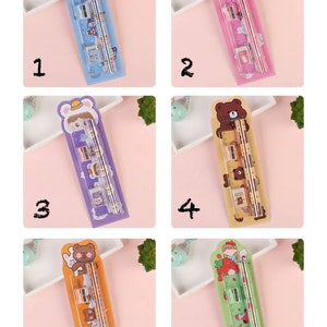 Stationery Gift Set of 5 Items. Kawaii Cute Cartoon Characters Animals ...
