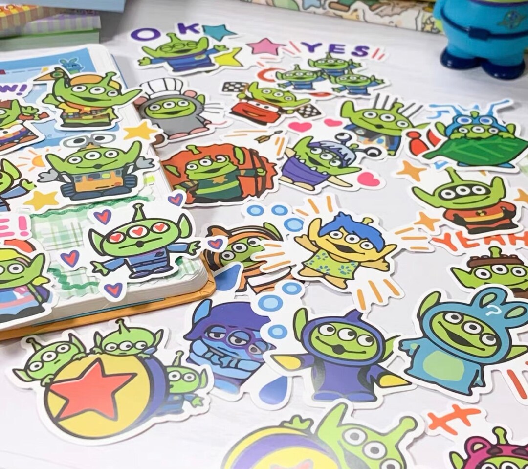 Aliens Stickers 50pcs Anime Cartoon Scrapbooking Gifts Embellishment - Etsy